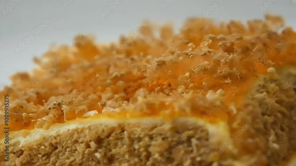 Witness fascinating closeup mold bread where clusters orange yellow ...