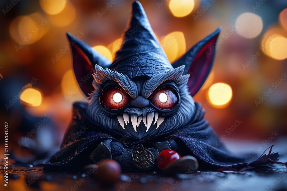 Hyper-realistic image of a vampire gnomeâ€™s fangs, with intricate ...