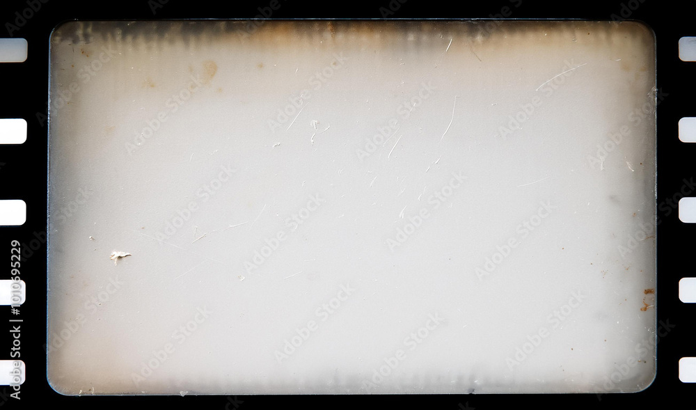scan of empty super 8mm film frame with dust and scratches, cool film ...