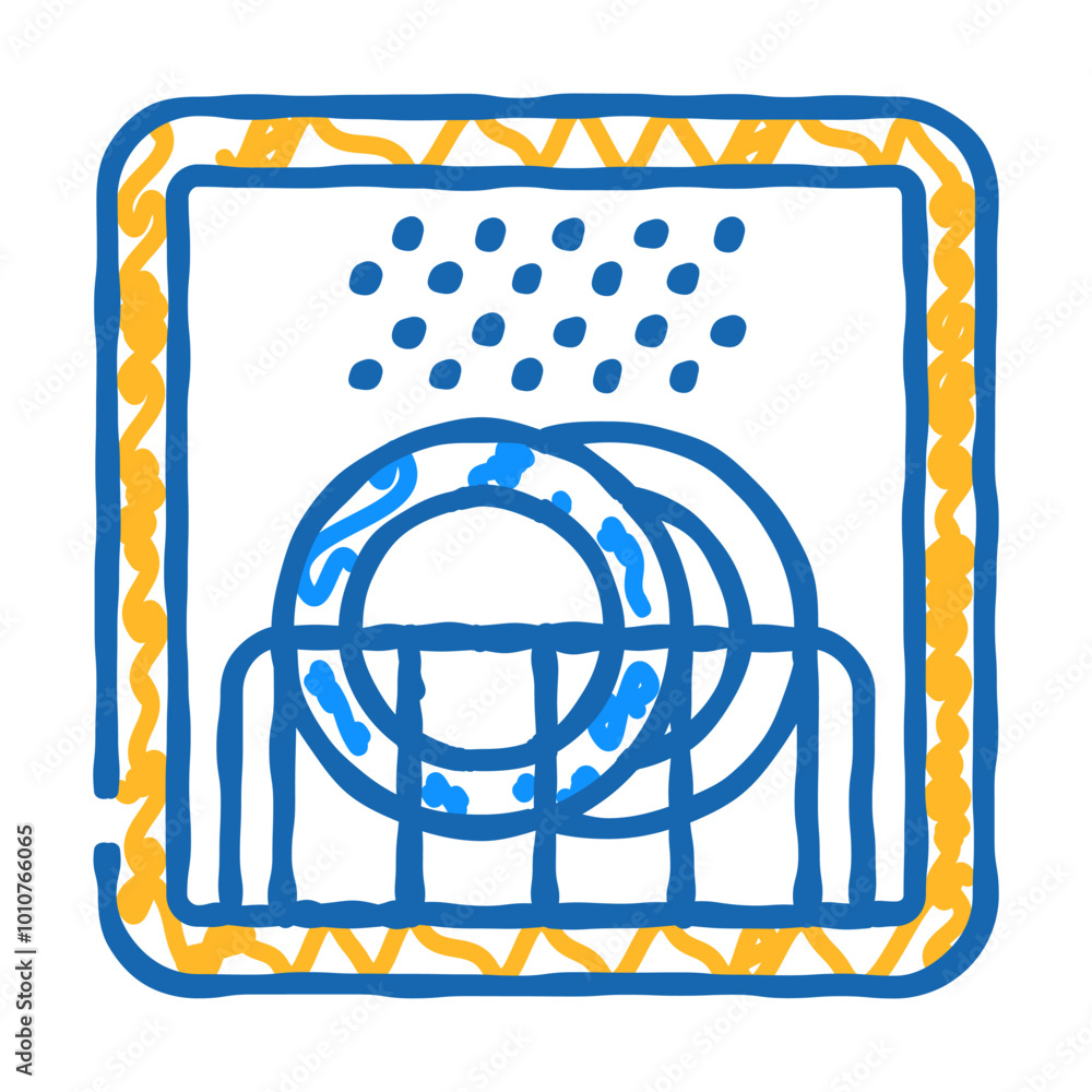 dishwasher safe product label warning doodle icon sketch vector ...