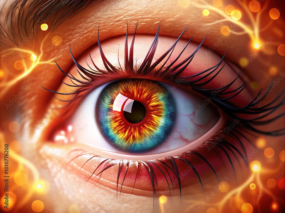 The comparison highlights healthy eyes versus diabetic retinopathy ...