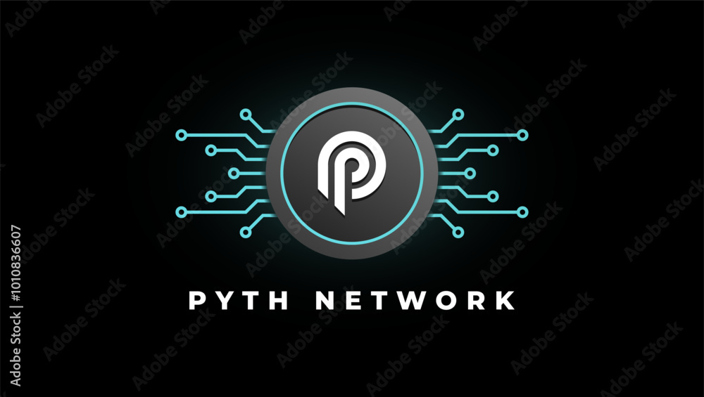 Pyth Network (PYTH) cryptocurrency logo vector illustration for ...