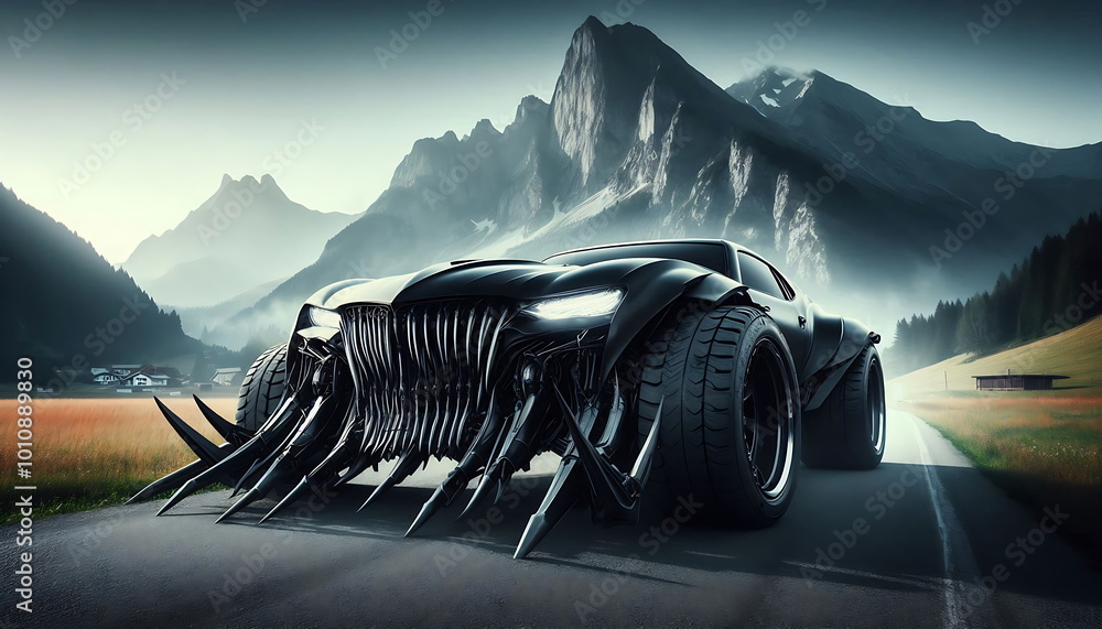 New Model Black Scary Car: Strong and Powerful – Perfect for Home Decor ...