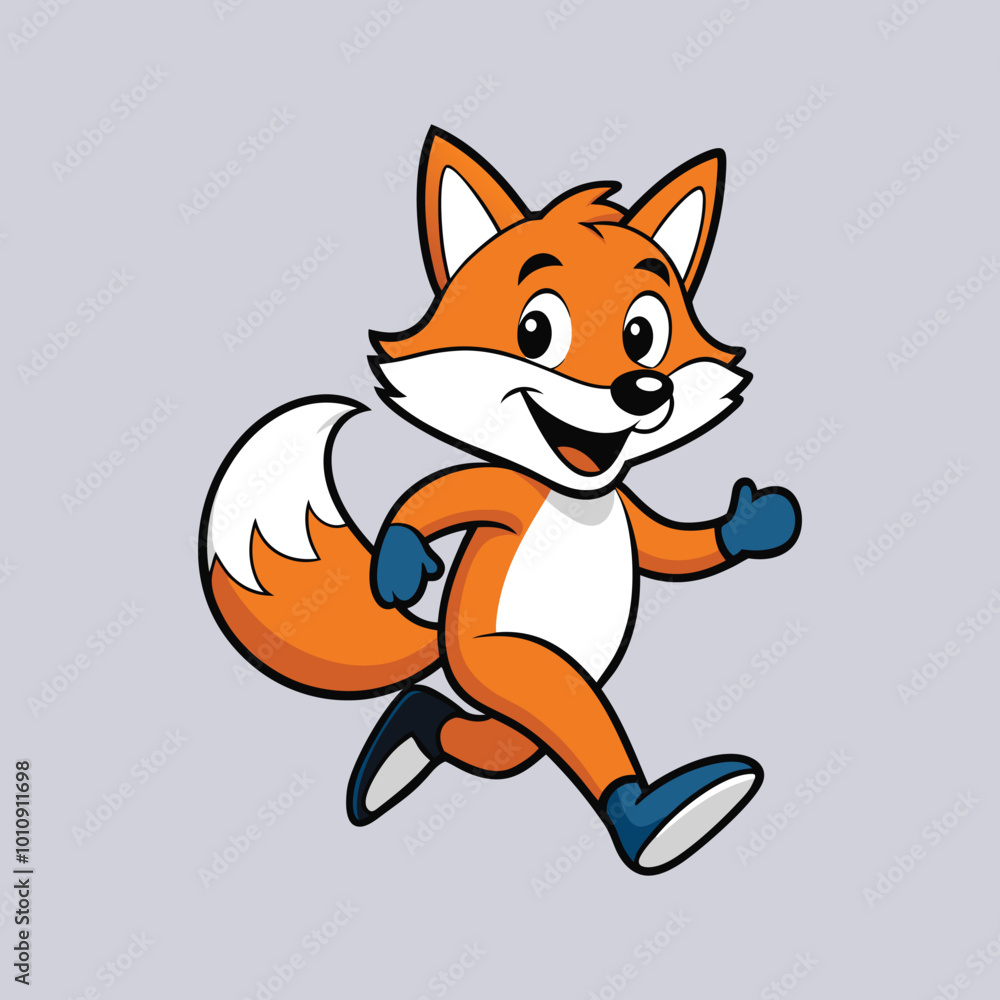 how to draw a cartoon fox standing up