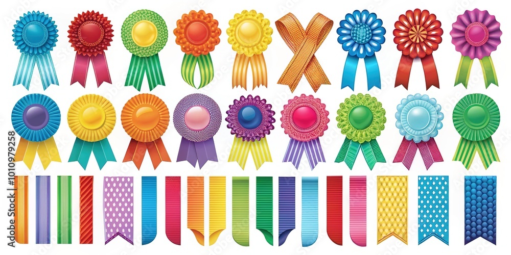 Explore the Vintage Modern Ribbons Collection, featuring simple vector ...