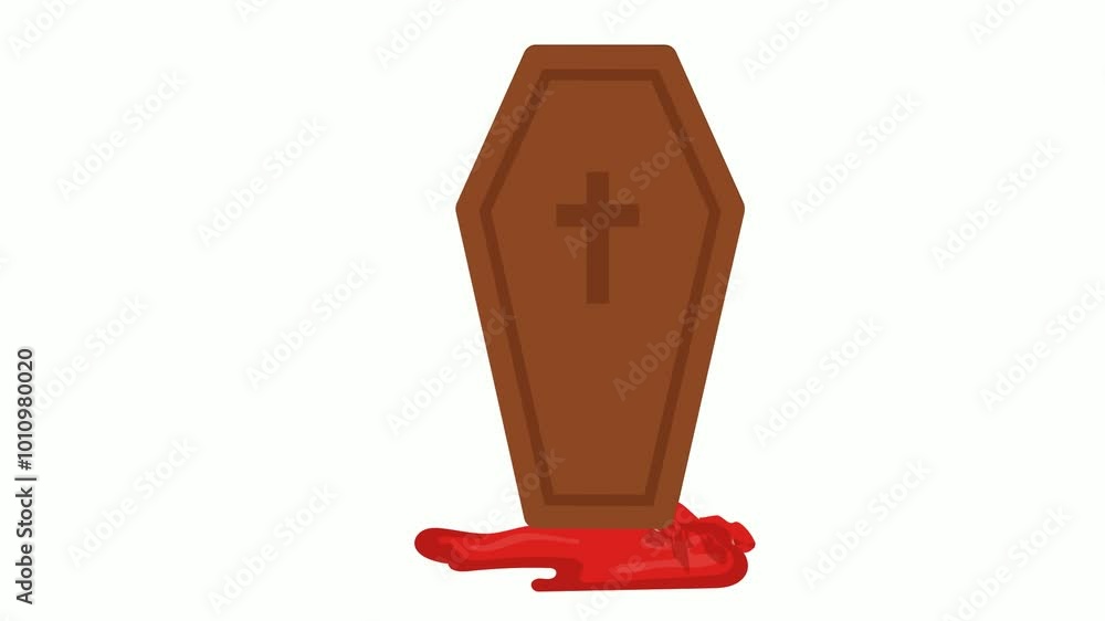 Vampire Coffin Box animation, Rest in Peace Creepy Dracula Halloween ...