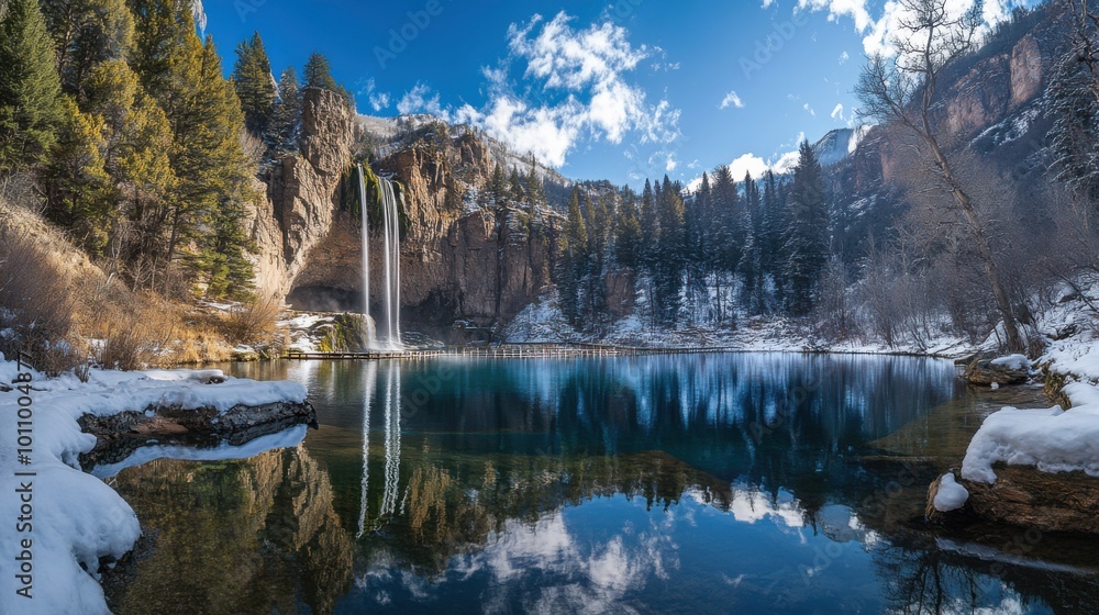 Captivating view of Hanging Lake in Glenwood Canyon, shot with Nikon ...