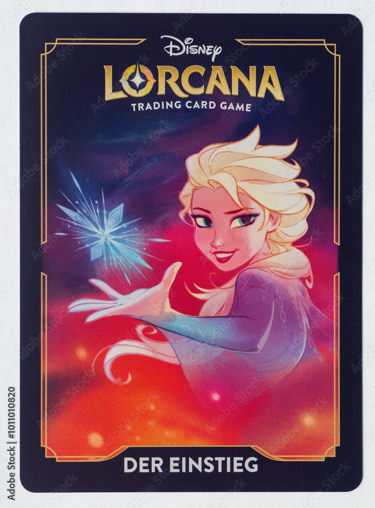 Hamburg, Germany - 10192024: detail macro photo of the German Disney ...