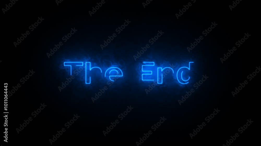 The end text animation. the end. suitable for logos, posters, cinema ...