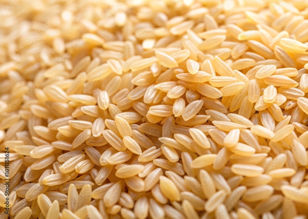 Close Up of Raw Rice Grains Showing Texture and Color for Culinary and ...