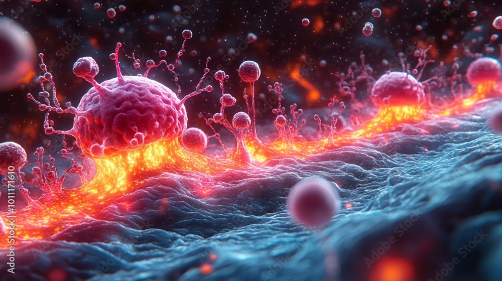the A 3D model of the process of inflammation and the recruitment of ...