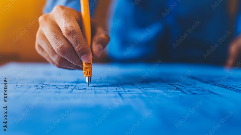 AI analyzing architectural blueprints and offering structural ...