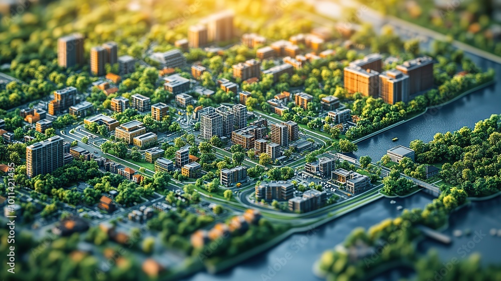 a detailed technical blueprint showcasing urban planning ,city zoning ...