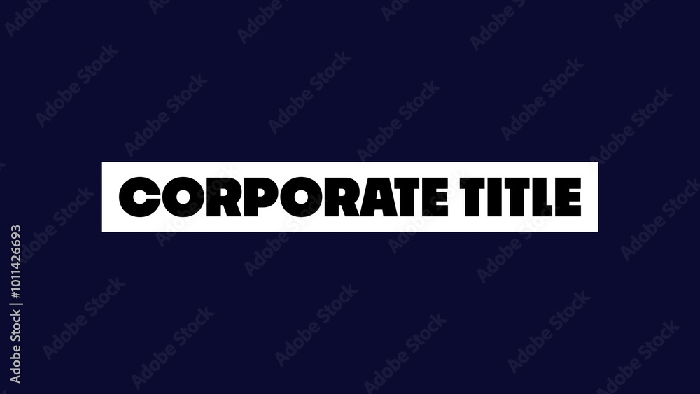 Corporate Titles | Dynamic and Bold Text Animation for Sports Events ...