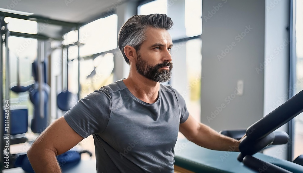 determined patient, physical therapy, rehabilitation session, clinic ...