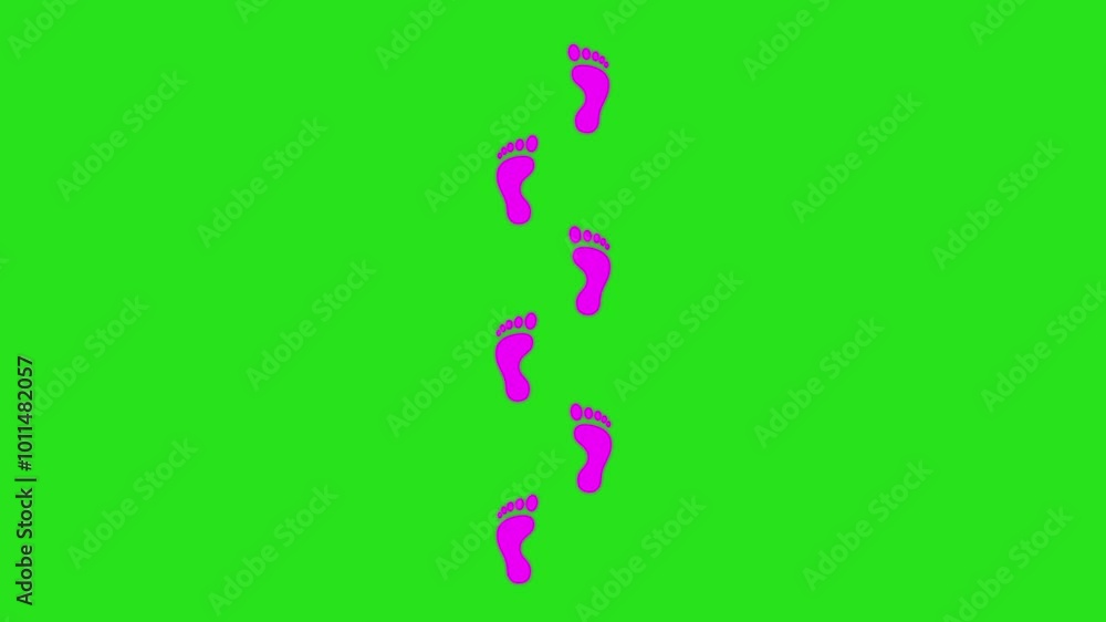 Feet loader loop animation. 4K resolution animation. Human foot print ...