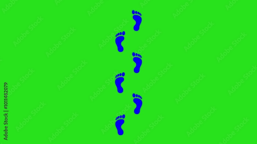 Feet loader loop animation. 4K resolution animation. Human foot print ...