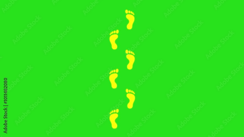 Feet loader loop animation. 4K resolution animation. Human foot print ...