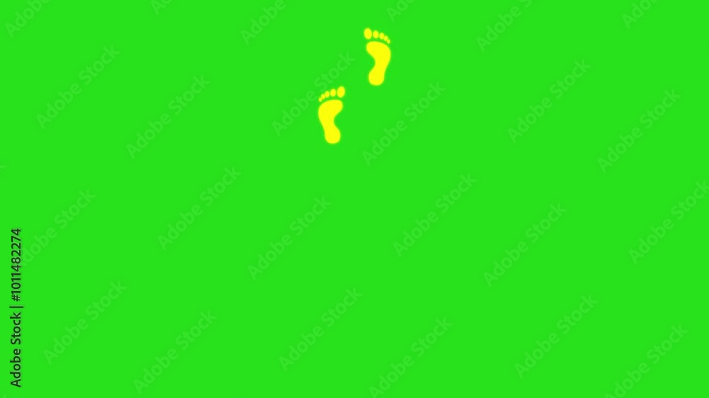 Feet loader loop animation. 4K resolution animation. Human foot print ...