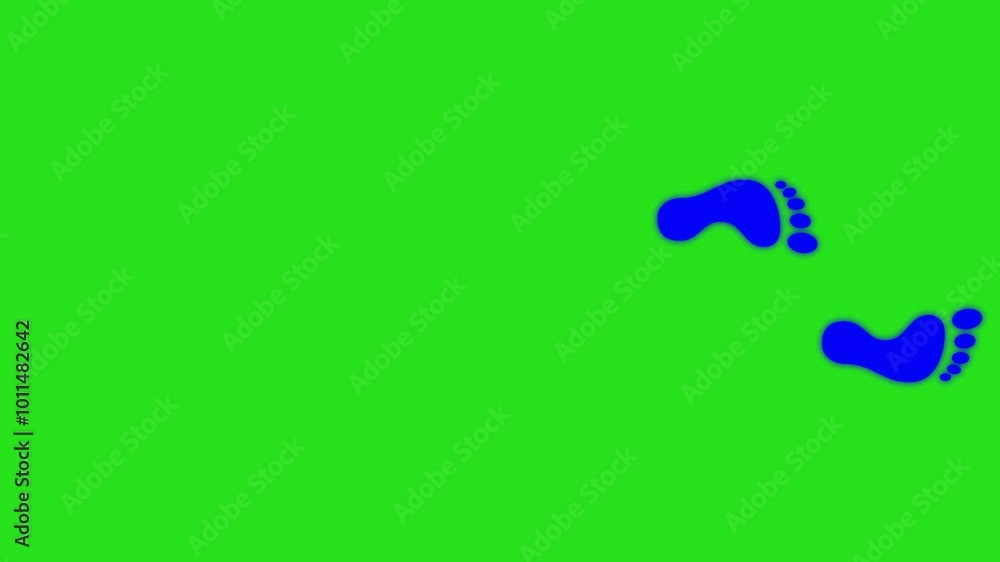 Feet loader loop animation. 4K resolution animation. Human foot print ...