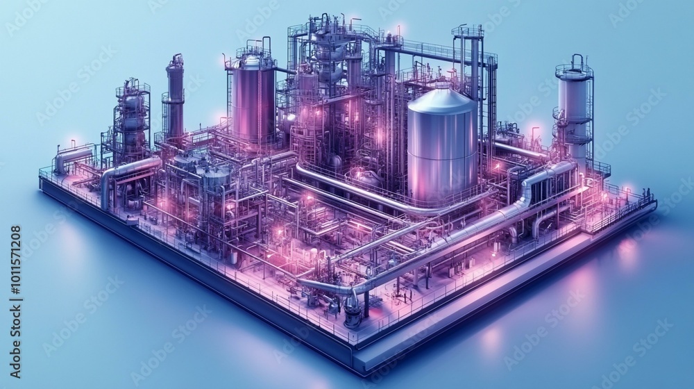 a A detailed diagram of a chemical reactor with flow patterns and ...