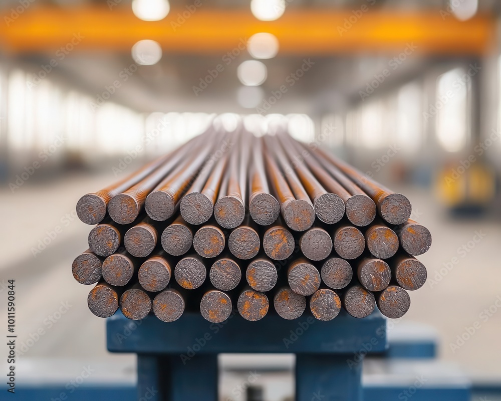 Foto de Precision weighing scale with steel rebar samples, used in ...