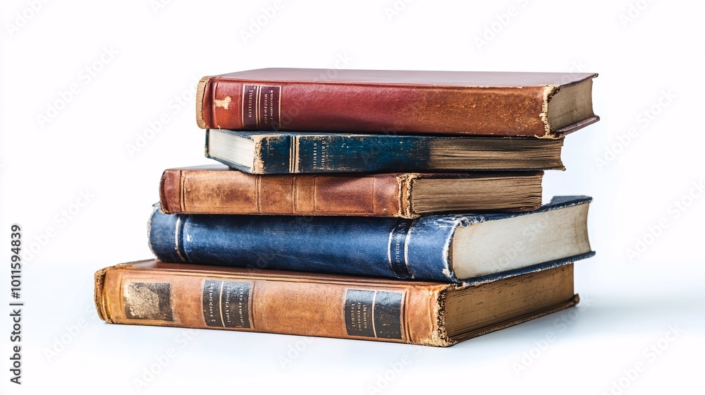 E-book and stack of printed books on a white background, showcasing the ...