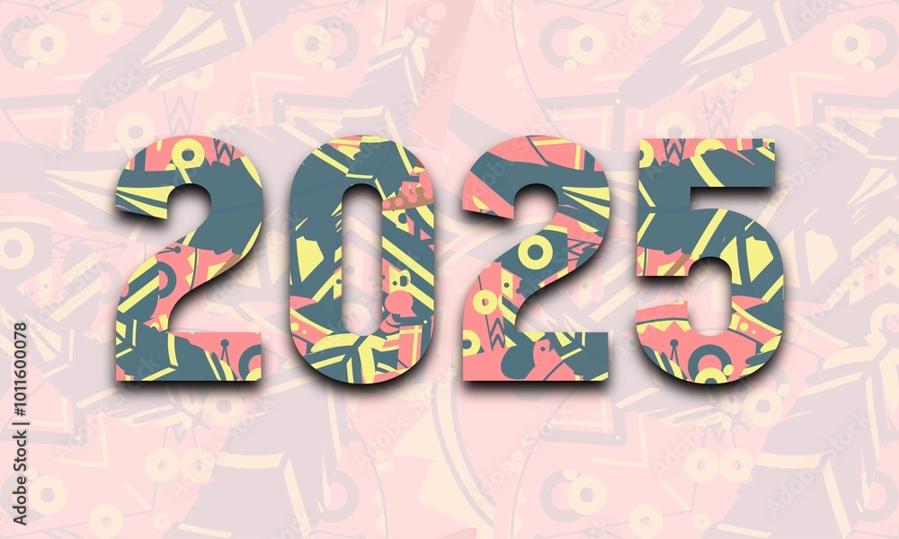 2025 boho chic background. calendar and template design concept ...