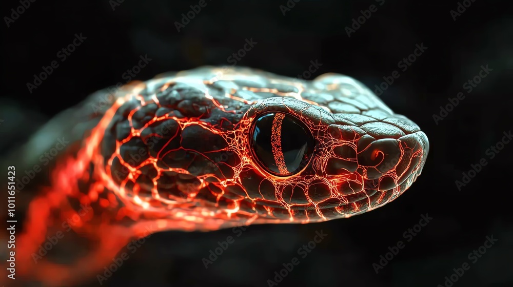 3D visualization of a snake s nervous system with highlighted sensory ...