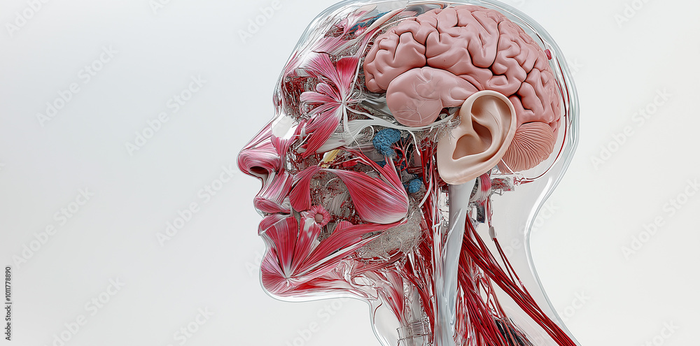 Cross-Sectional Human Anatomy Visualization – Brain, Muscles, and ...