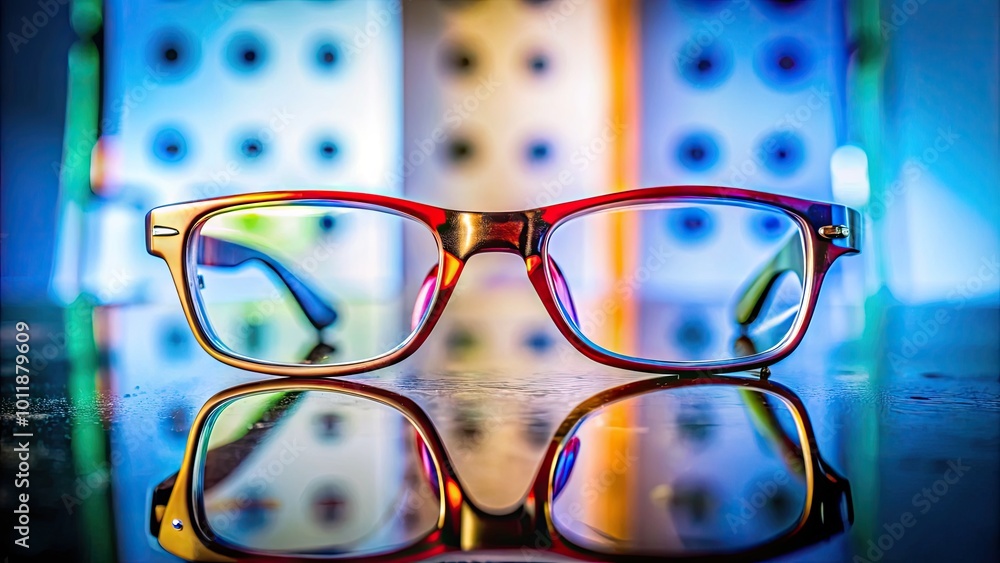 Blurred Vision Concept with Glasses and Eye Chart Symbolizing Bad ...