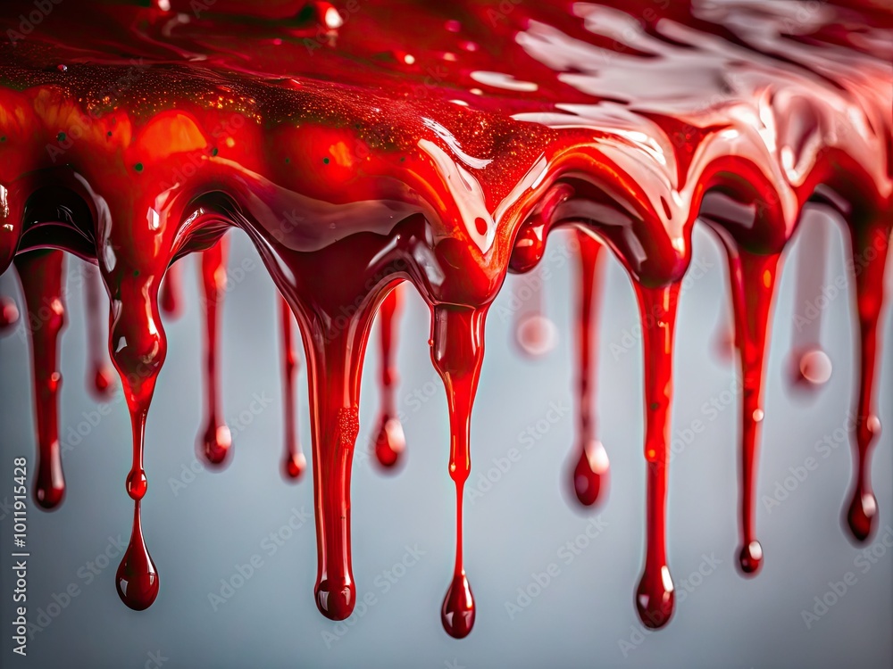 Blood dripping design with a transparent background, perfect for horror ...