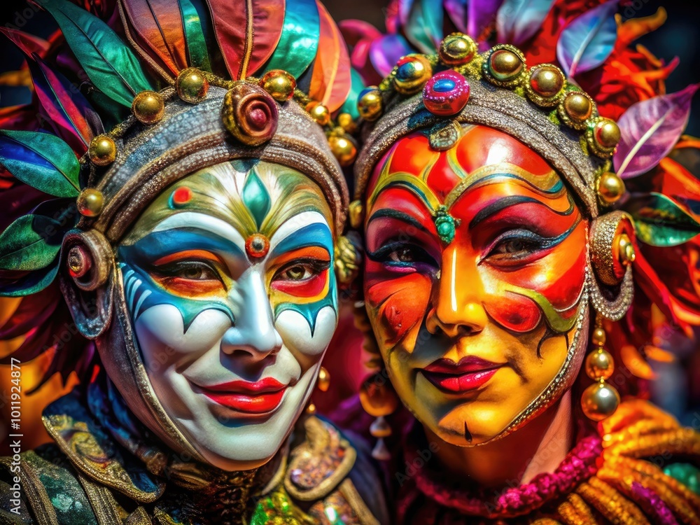 Classic tragedy and comedy masks symbolizing the duality of human ...