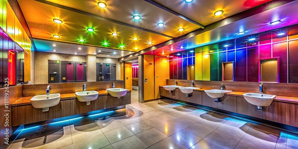 Clean and Well-Maintained Public Restroom Interior with Modern ...