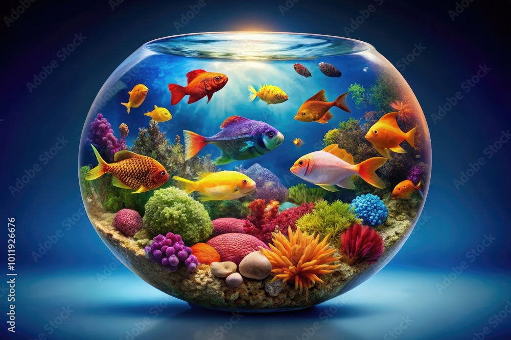 Clear and Simple Fish Bowl Template for Creative Designs and ...