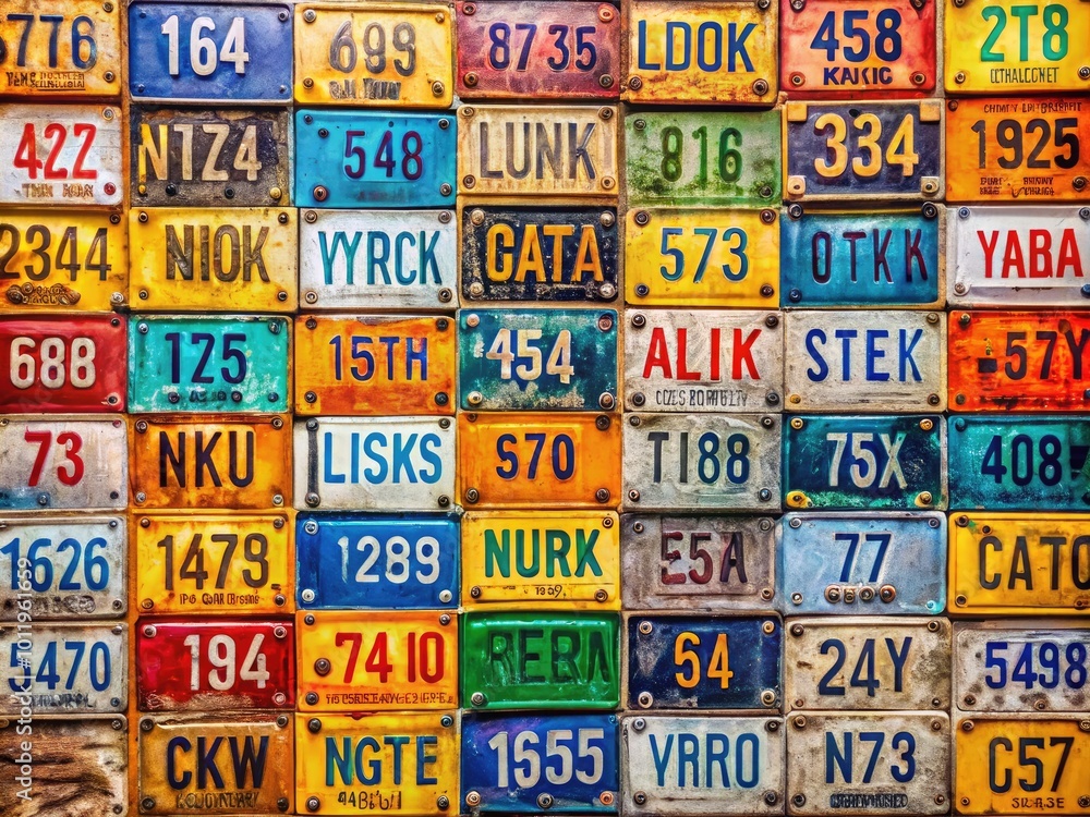 Collection of Unique New York License Plate Numbers Displayed on ...