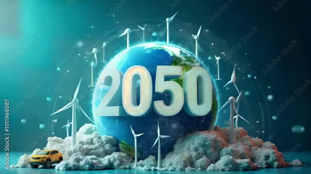 Net Zero Emissions 2050 Countdown Animation Net zero , carbon neutral ...