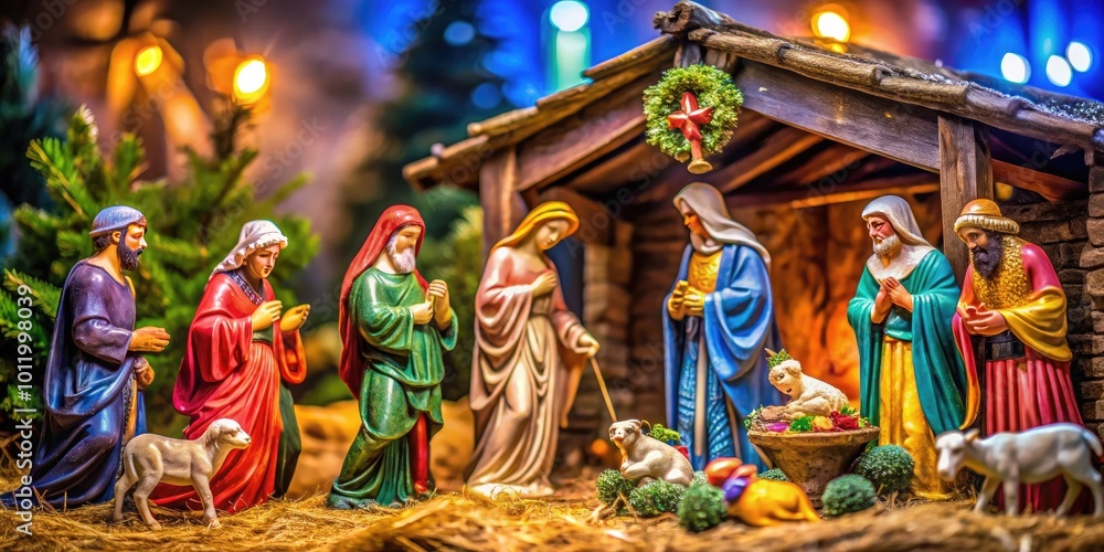 Colorful Free Clip Art Nativity Scene for Christmas Celebrations and ...