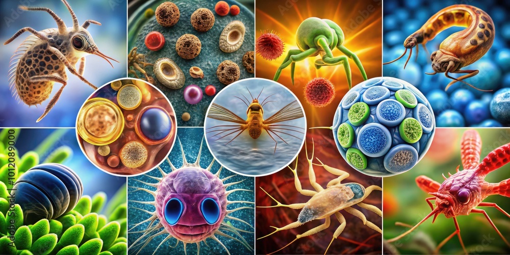Detailed Images of Human Parasites in Various Stages of Life Cycle for ...