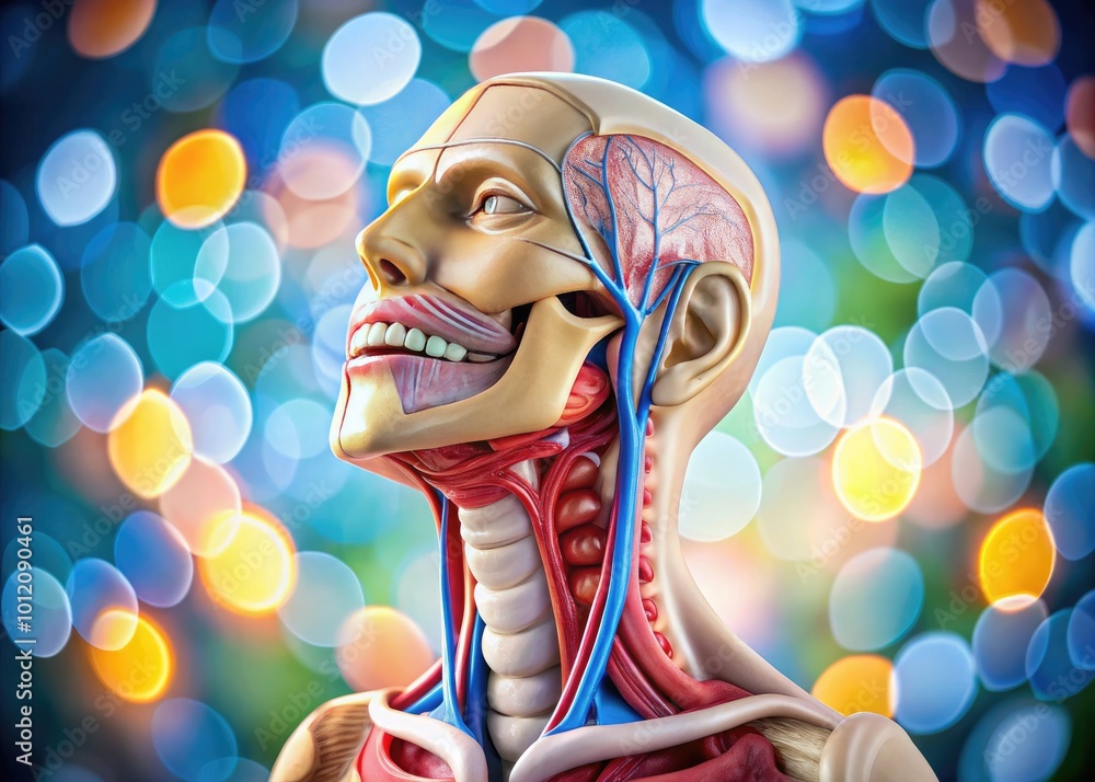 Detailed Larynx Anatomy Diagram Illustrating Vocal Cords, Cartilage ...