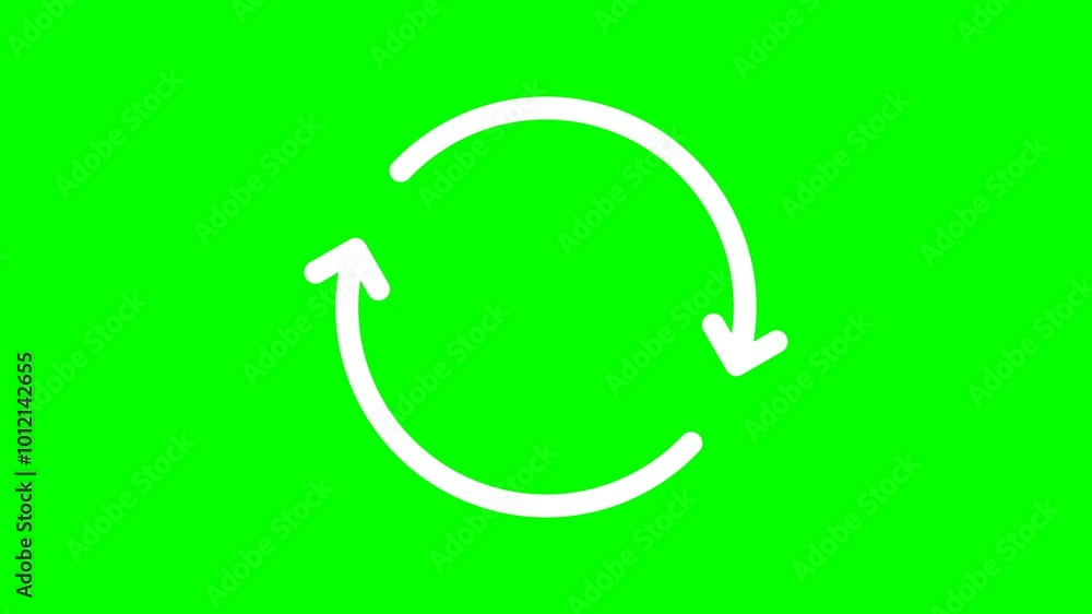 Reload icon animation. A rotating circle with an arrow, representing a ...