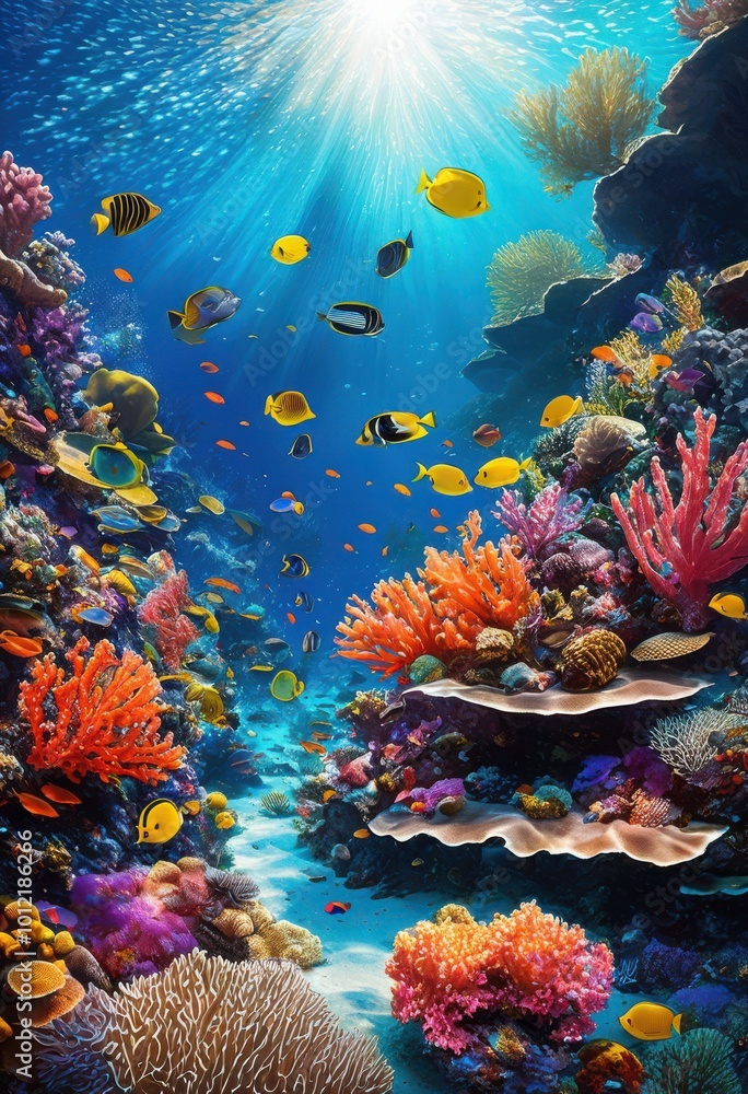 exploring lively colors diverse marine ecosystems vibrant coral reef ...