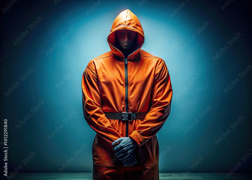 Isolated straight jacket on a plain background representing mental ...