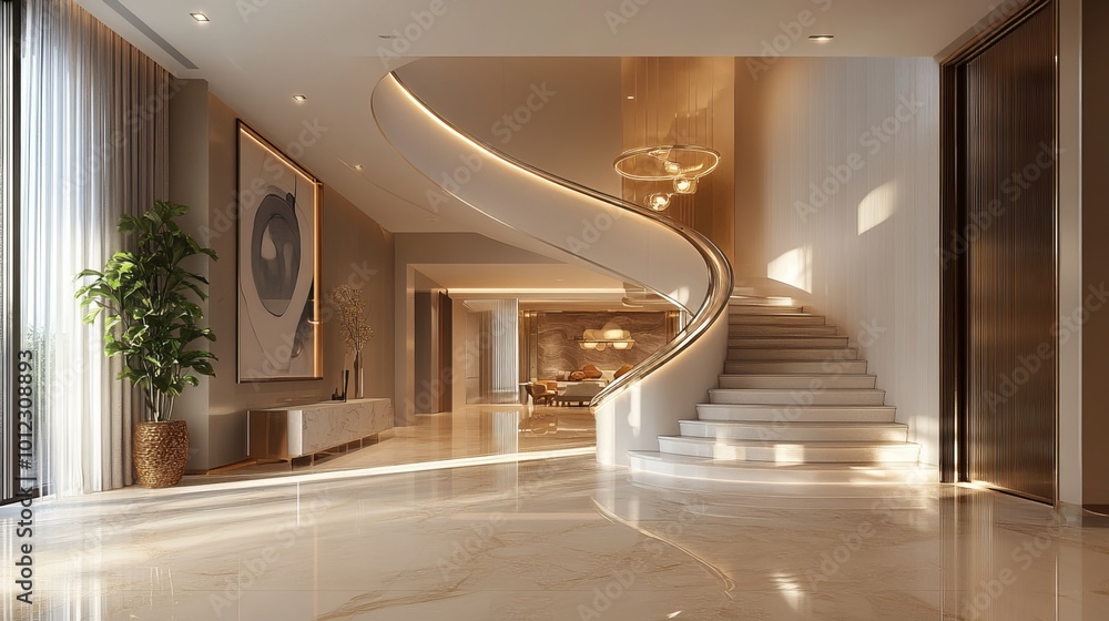 Foto de Modern and opulent home interiors featuring an elegant ...