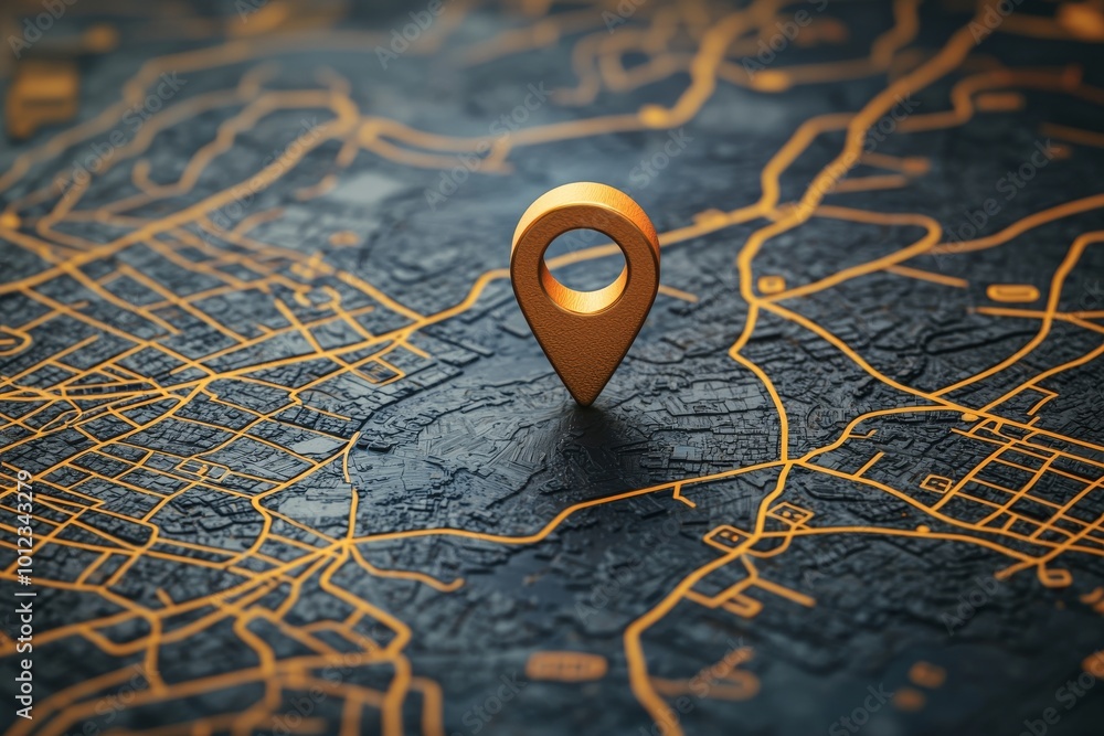 With gps address navigator direction marker symbol and modern marker ...