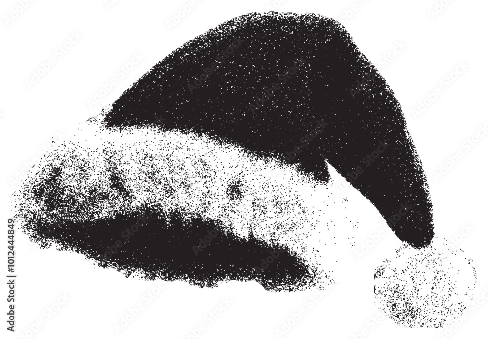 Santa Claus hat on transparent background, collage element for social ...