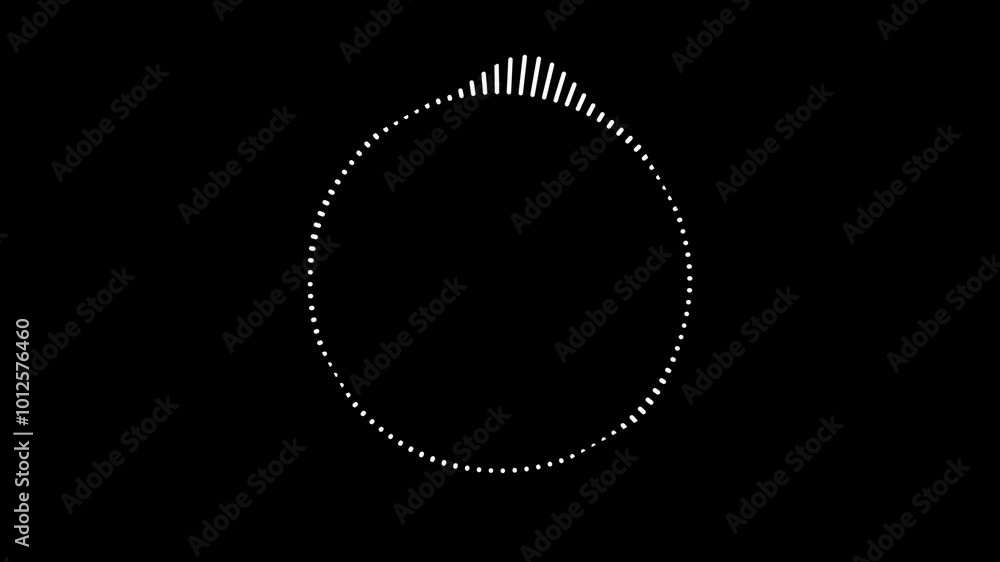 Circle audio spectrum visualizer, graphic animation, Music visualizer ...