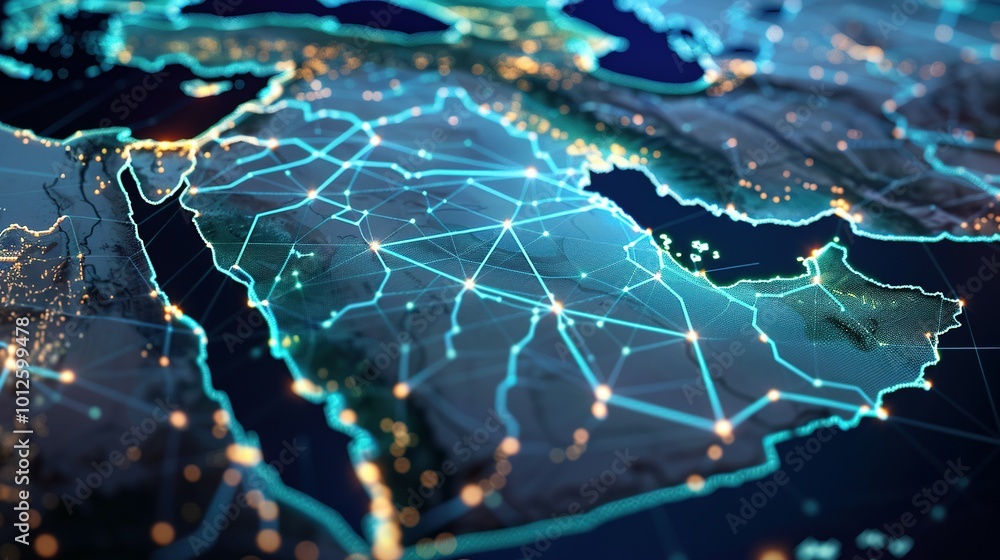 Connecting the Middle East and North Africa: Abstract Network Map of ...