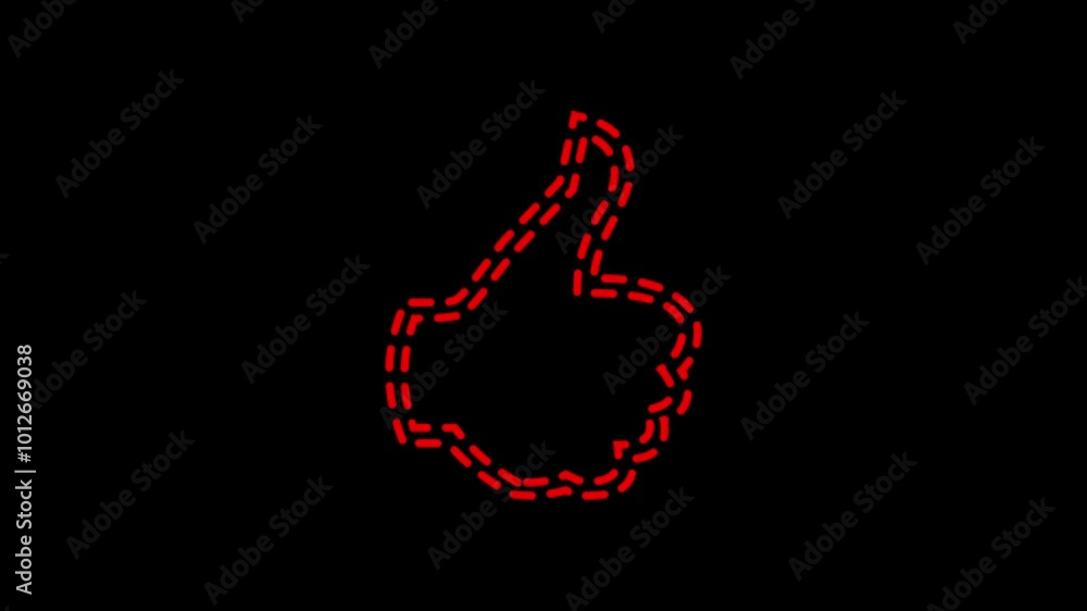 Animated like hand icon. . Social media like symbol sign motion ...