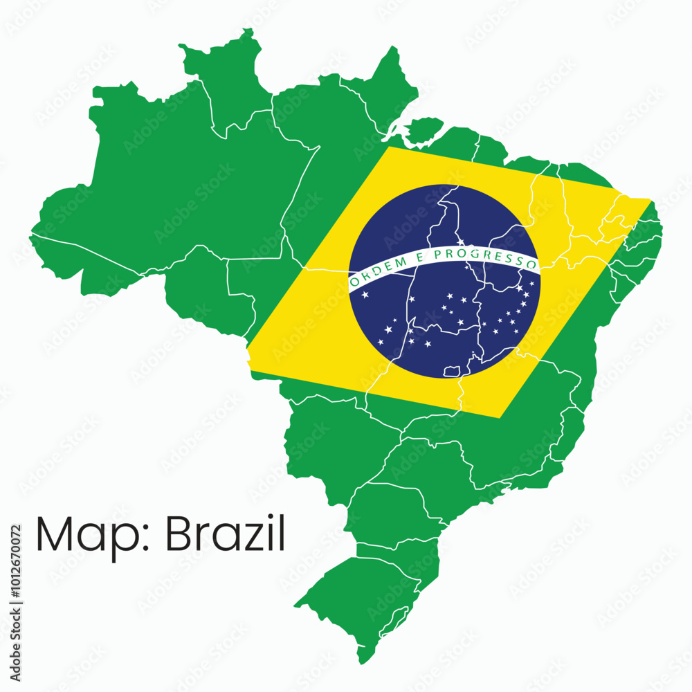 Map Brazil. High quality map Brazil with provinces on transparent ...